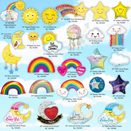 30" Puffy Cloud Shape